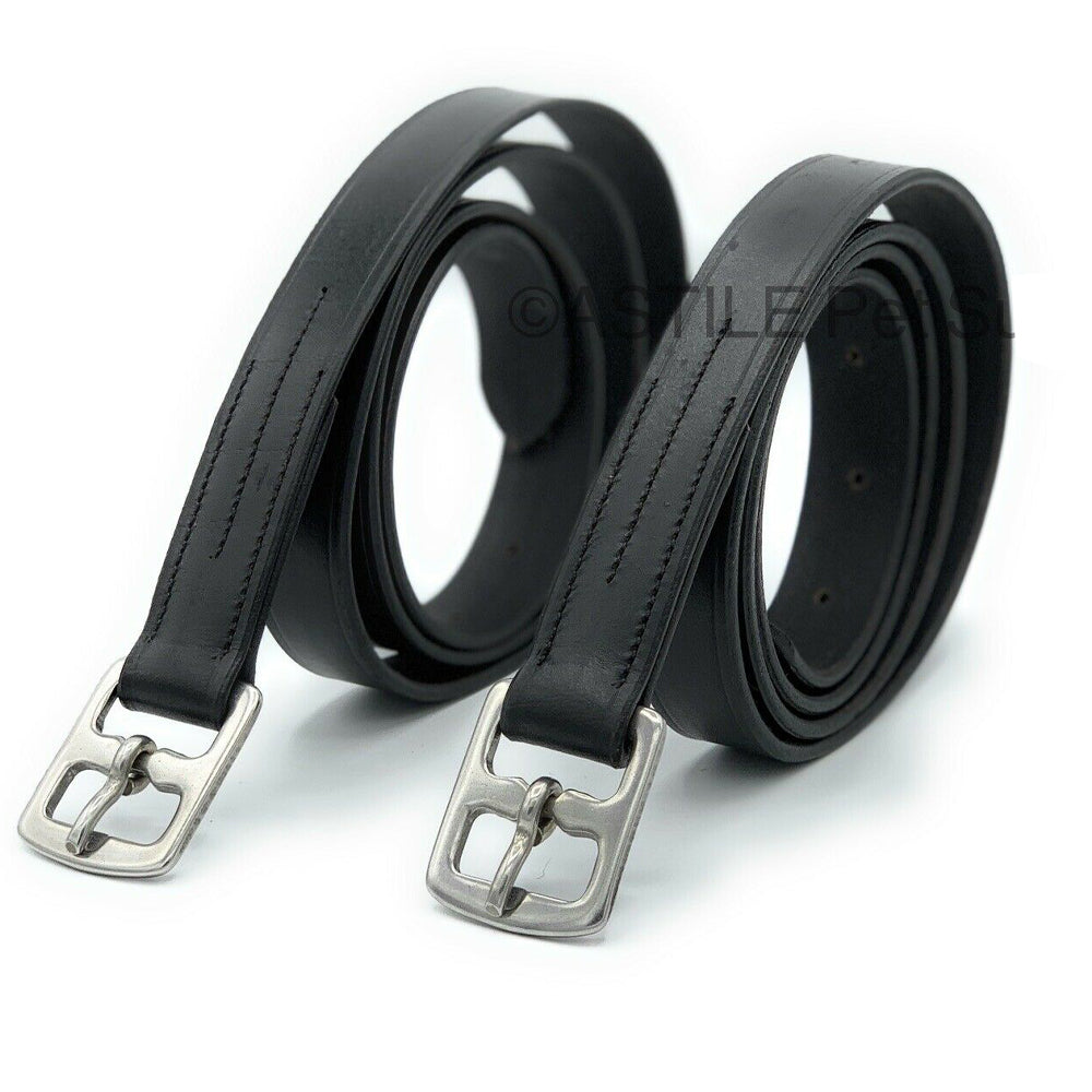 Black/Brown Leather Stirrup – Durable Horse Stirrup Straps – Autumnn